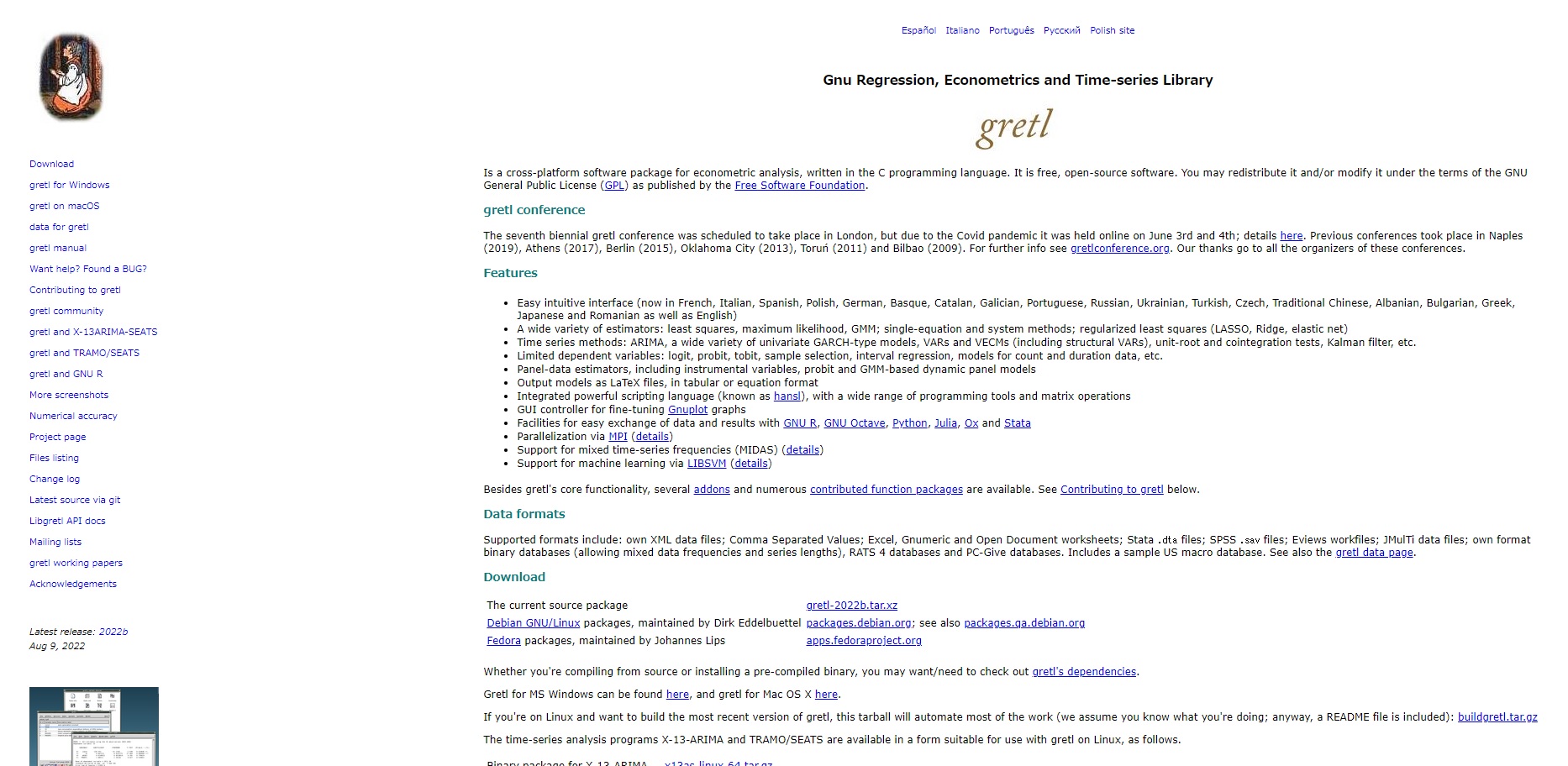 【gretl】ソフトウエアのインストール｜ホームページから無料でできます｜経済統計の使い方