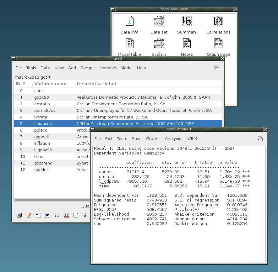 【gretl】gretlのまとめ｜インストールから回帰分析まで｜経済統計の使い方